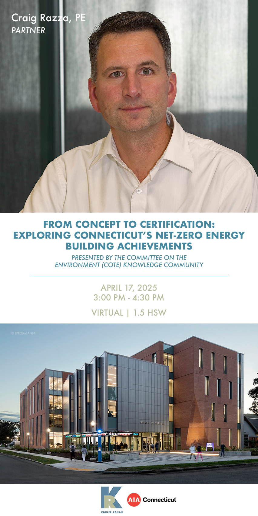 Join Kohler Ronan for an AIA CT Virtual Program: "From Concept to Certification: Exploring ...